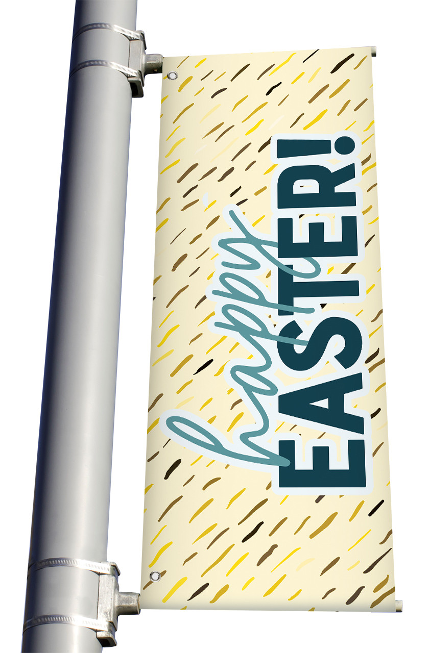 Yellow Confetti - Set of 4 - E370 - Easter Banners - ChurchBanners.com