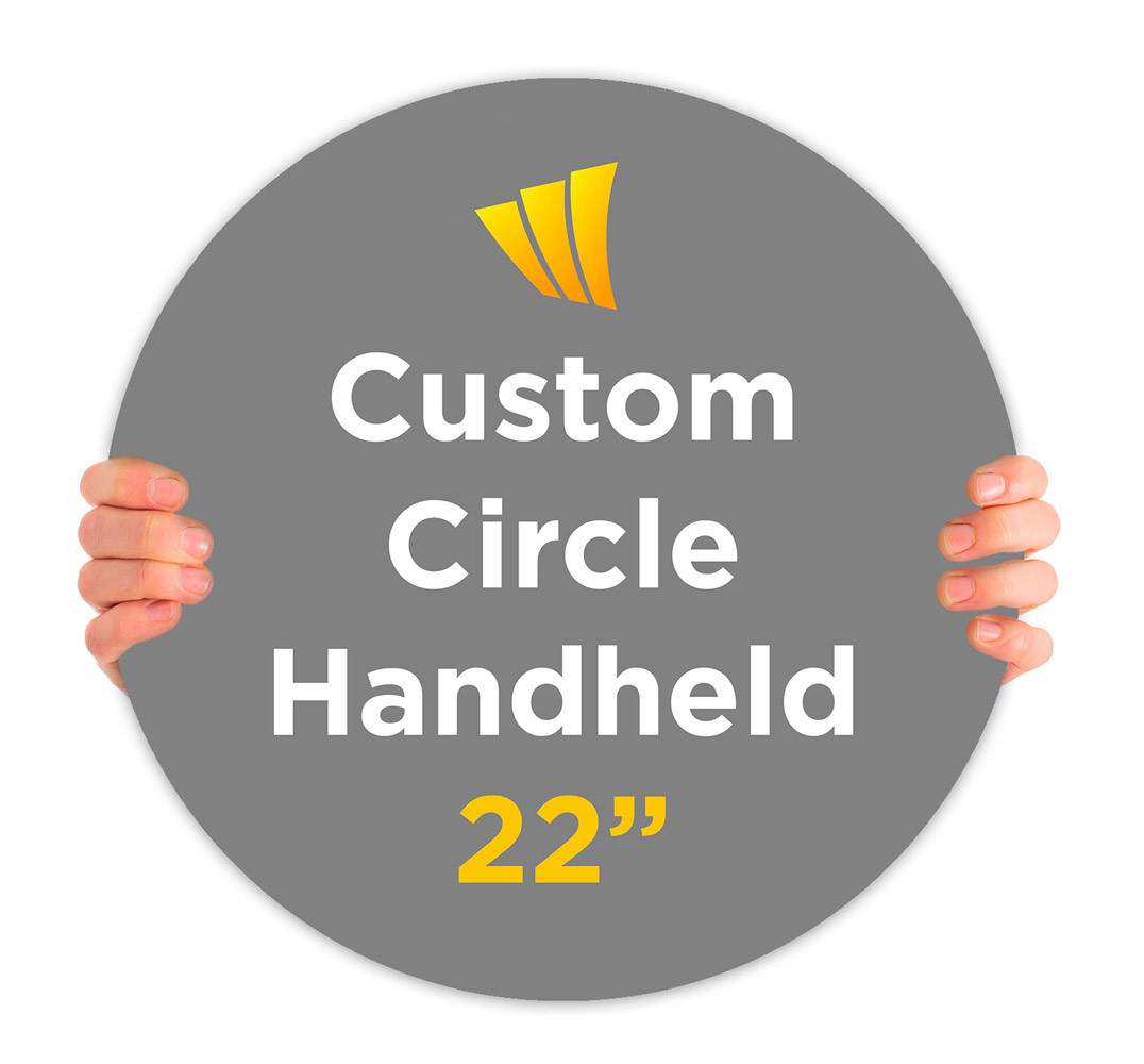Custom Circle Hand Held Signs | Church Welcome Signs | Free Customizing ...