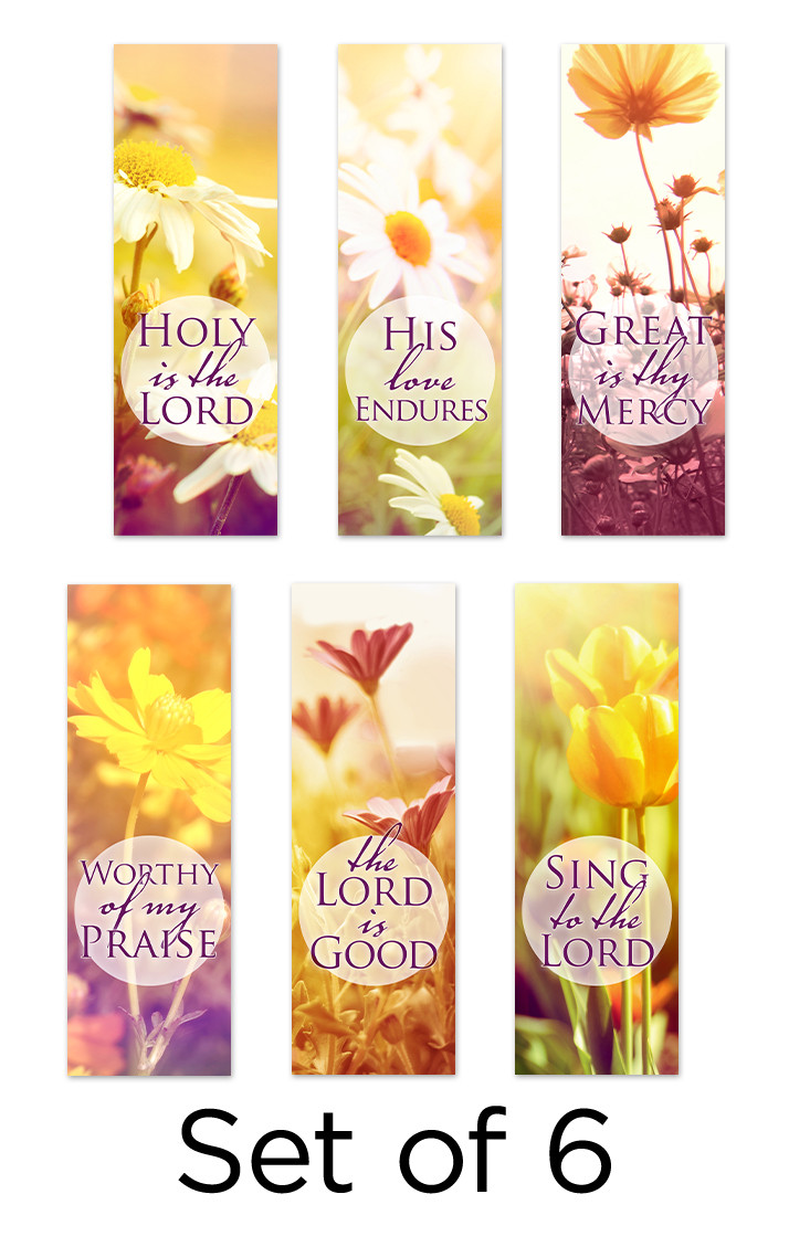 Spring Worship 4146 - All 6 Banner Set - ChurchBanners.com