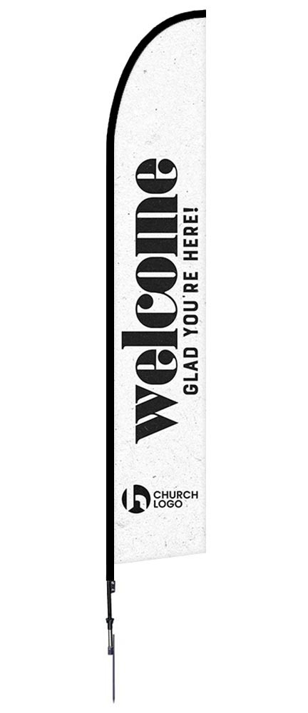 Welcome - Feather Flag - Style 27 - ChurchBanners.com