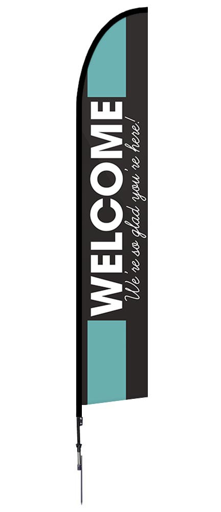 Welcome - Feather Flag - Style 26 - ChurchBanners.com