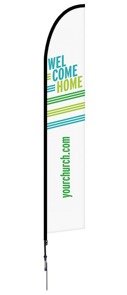 Welcome Home - Feather Flag - Style 25 - ChurchBanners.com