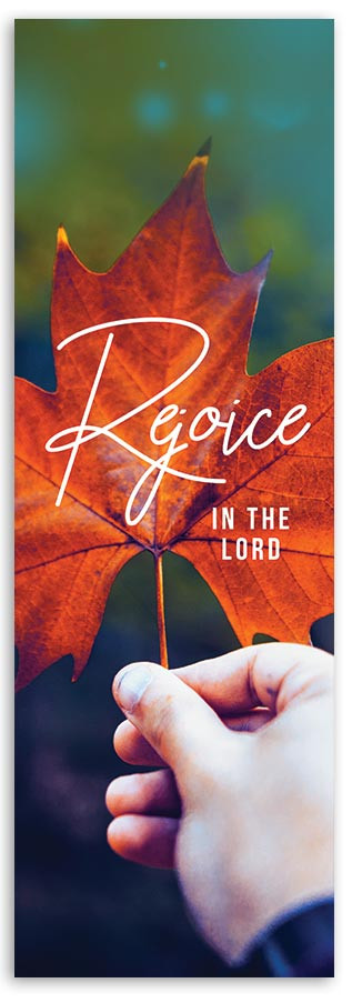 HB197 Rejoice - Fall Banner - ChurchBanners.com