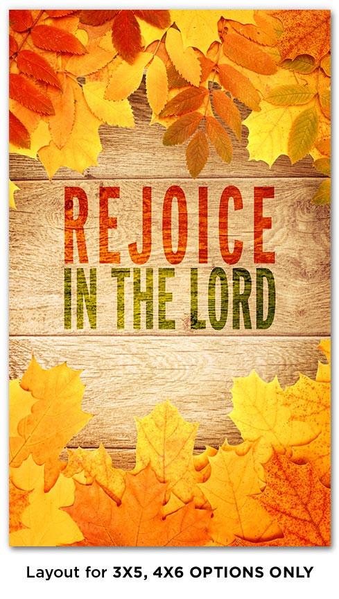 HB074 Rejoice in the Lord - Fall Banner - ChurchBanners.com