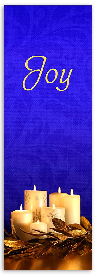 Advent Banner - ADV008 Joy Blue - ChurchBanners.com