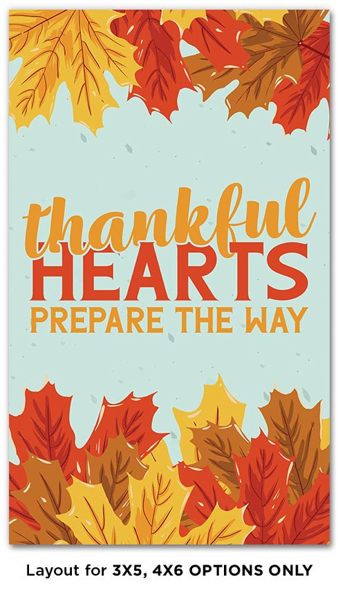 HB107 Thankful Hearts - Fall Banner - ChurchBanners.com