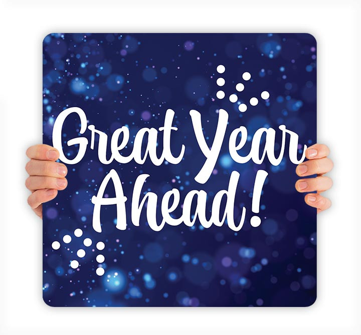 Great Year Ahead - Handheld Sign - NHH011 - ChurchBanners.com