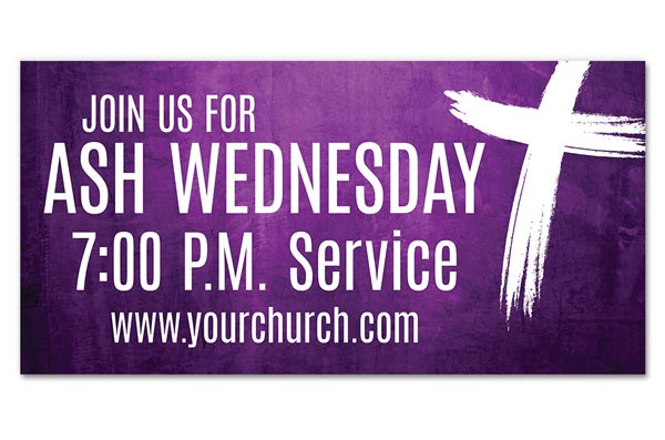 Ash Wednesday - Outdoor Banner - ASH003 - Church Banners