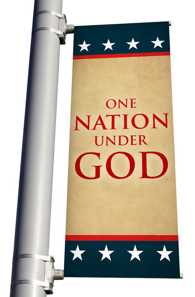 One Nation Under God - Light Pole Banner - PT067 - ChurchBanners.com