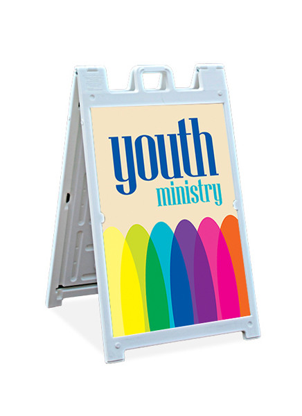 Youth Ministry - Sandwich Sign - YM Style 4 - ChurchBanners.com