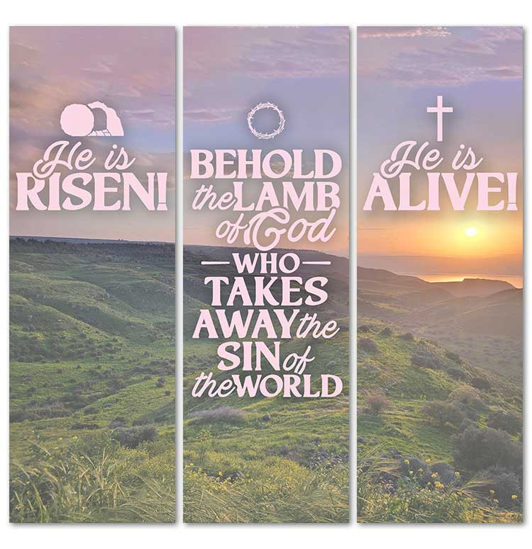 E443 - Easter Series 61 - Collage Set of 3 Easter Banners ...