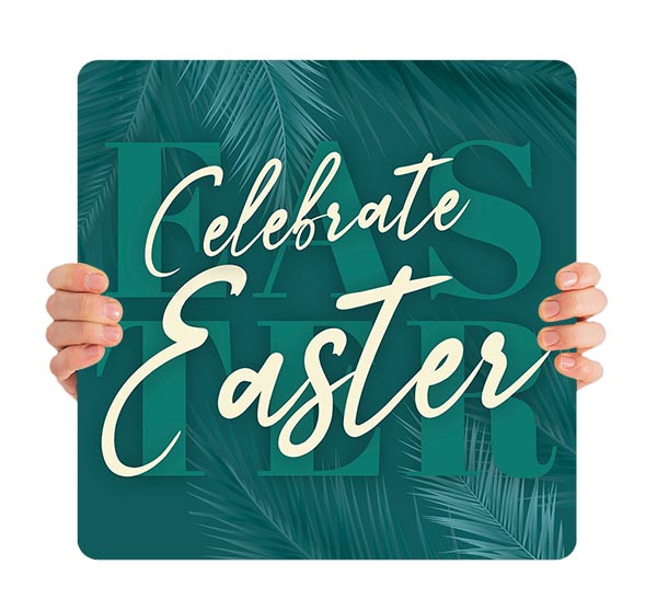 Celebrate Easter - Handheld Sign - HHE150 - Easter - ChurchBanners.com