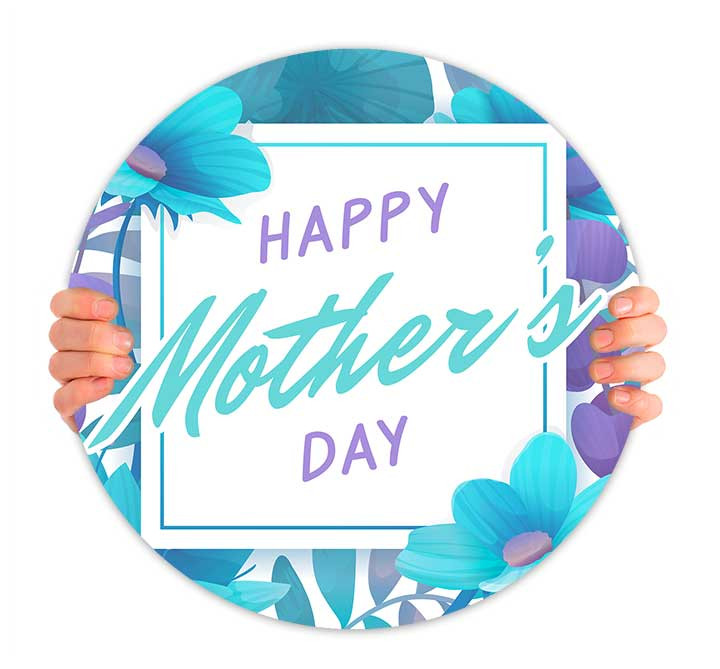 Happy Mother's Day - Circle Handheld Sign - MD102 - ChurchBanners.com