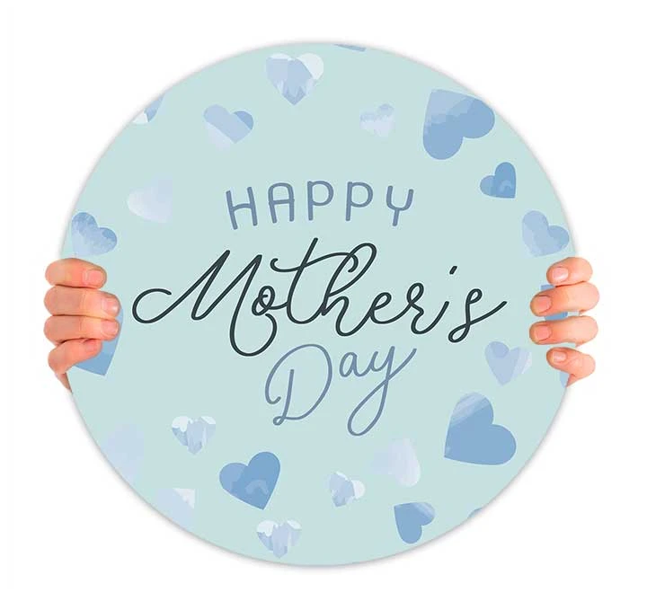 Happy Mother's Day - Circle Handheld Sign - MD092 - ChurchBanners.com