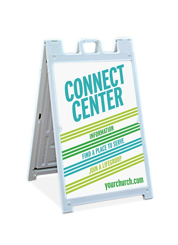 Connect Center - Sandwich Sign - Style 25 - ChurchBanners.com