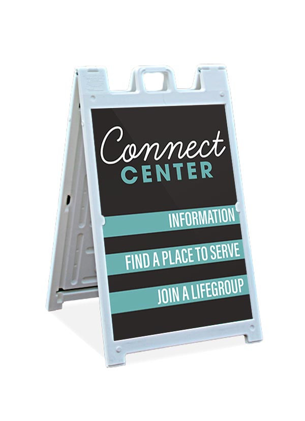 Connect Center - Sandwich Sign - Style 26 - ChurchBanners.com