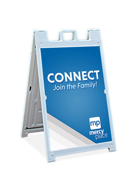 Connect - Sandwich Sign - Style 2 - ChurchBanners.com