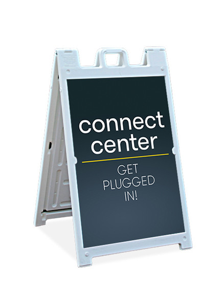 Connect Center - Sandwich Sign - Style 6 - ChurchBanners.com