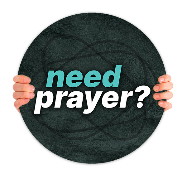 Need Prayer? - Circle Handheld Sign - HH090 - ChurchBanners.com
