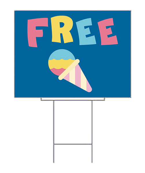 Free Sno Cones - Yard Sign - YS073 - ChurchBanners.com