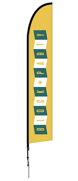 Block Party - Feather Banner - FB006 - ChurchBanners.com