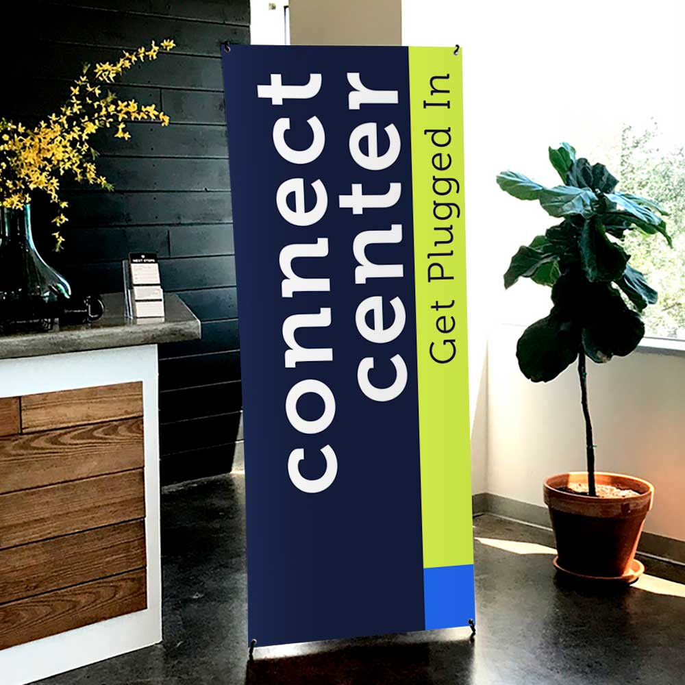 Connect Center - X Stand Banner - Style 1 - ChurchBanners.com