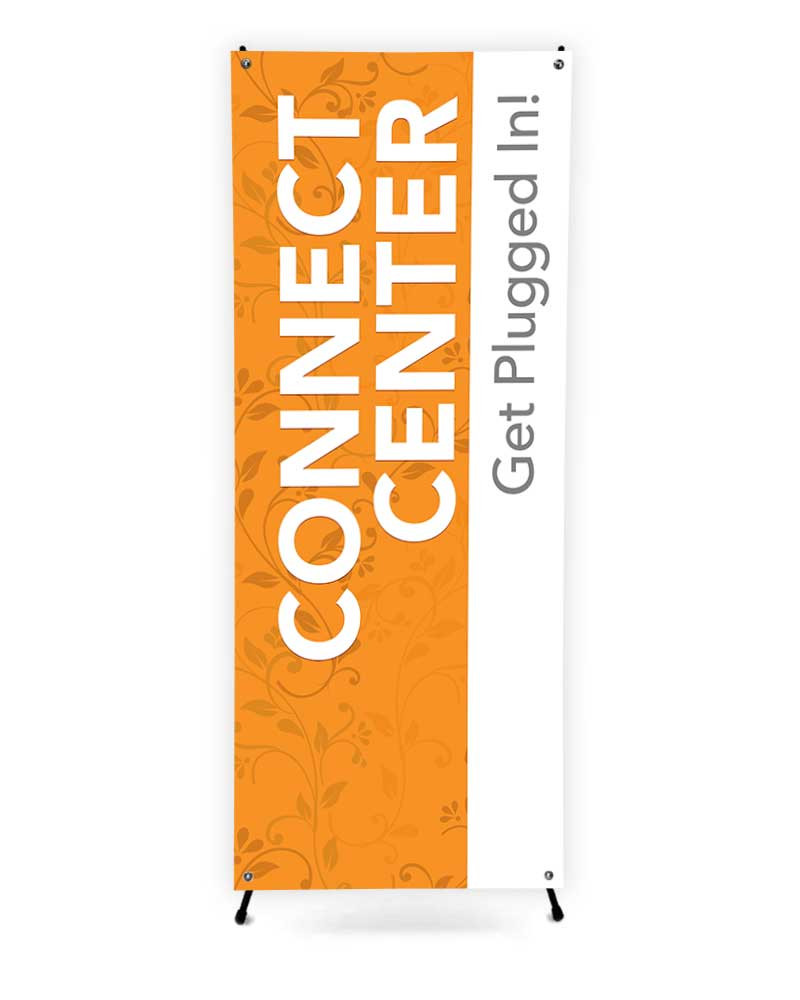 Connect Center - X Stand Banner - Style 8 - ChurchBanners.com