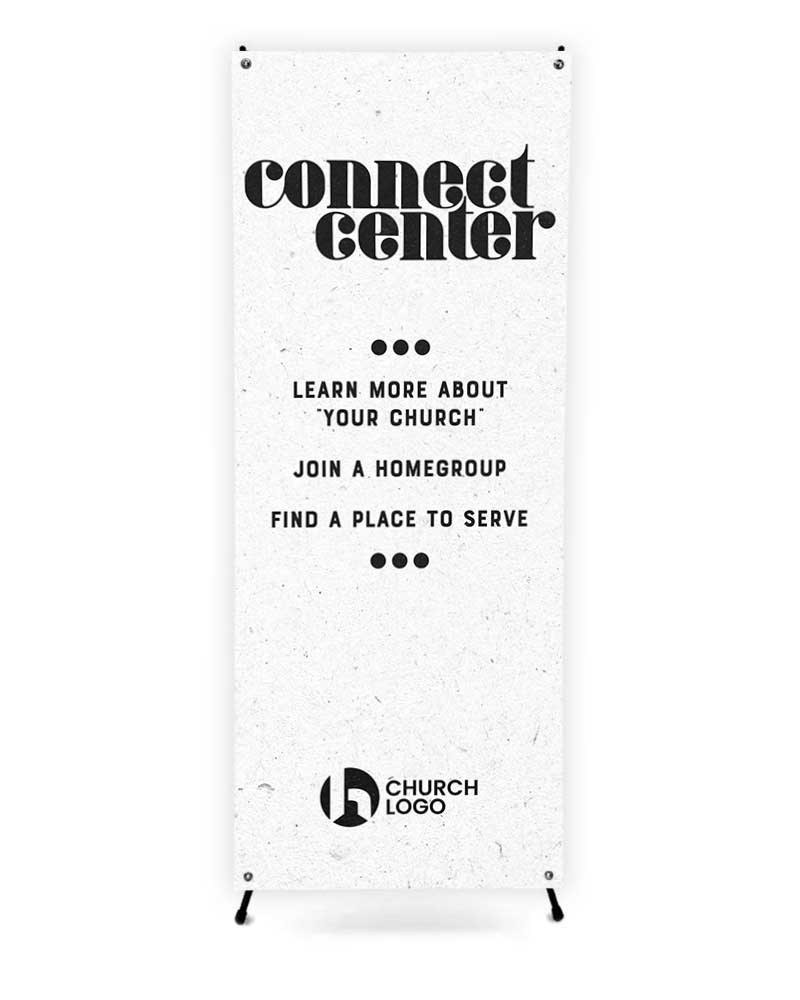 Connect Center - X Stand Banner - Style 27 - ChurchBanners.com
