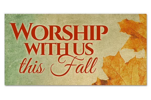 Worship - Outdoor Fall Banner - Series 12 - ChurchBanners.com