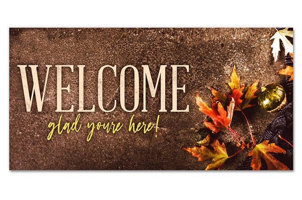 Welcome - Outdoor Fall Banner - Series 18 - ChurchBanners.com