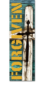 E067 Forgiven Cross Easter Praise Banners - Church Banners