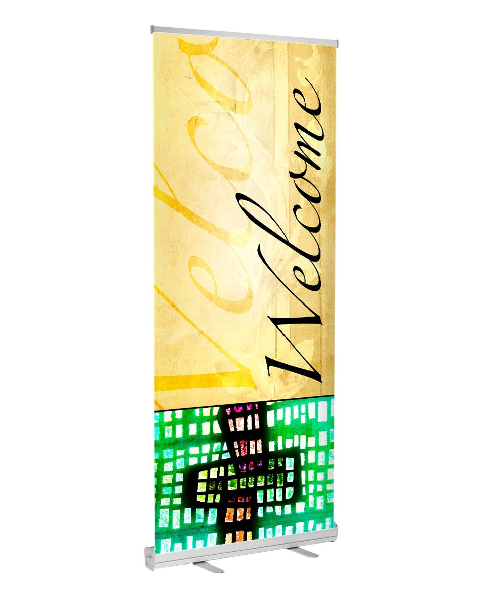 Welcome - D2 Retractable - Mosaic BS036 - ChurchBanners.com
