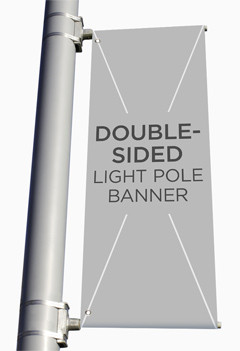 Custom Light Pole Banner | Parking lot Banner | ChurchBanner.com