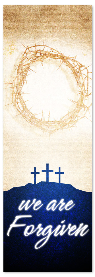 E139 We are Forgiven - Easter Banner - ChurchBanners.com