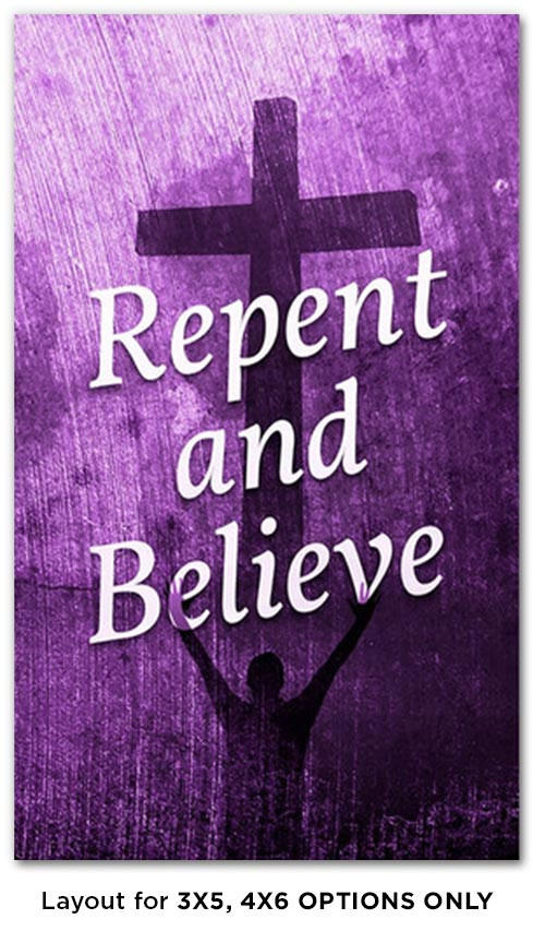 E159 Repent and Believe - ChurchBanners.com