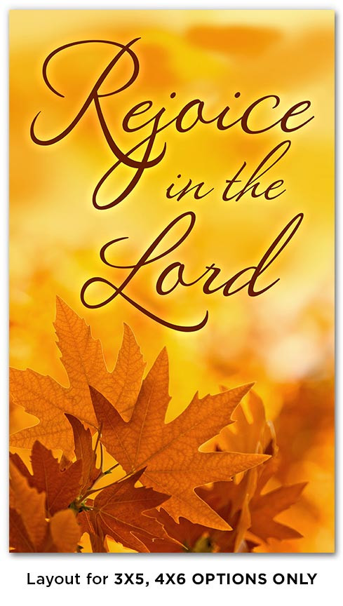HB100 Rejoice in the Lord - Fall Banner - ChurchBanners.com