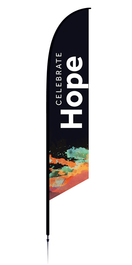 Celebrate Hope - Feather Flag - Color Splash - ChurchBanners.com