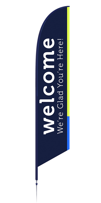 Welcome - Feather Flag - Style 1 - ChurchBanners.com