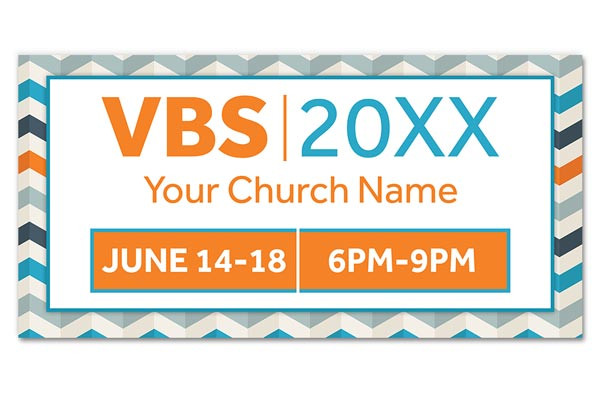 Outdoor Vinyl VBS Chevron Pattern - Church Banners