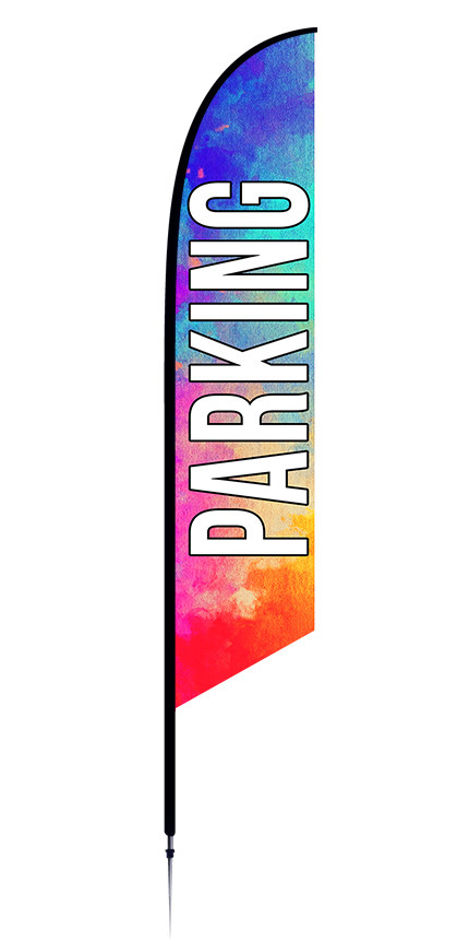 Parking - Feather Flag - Colorful - ChurchBanners.com