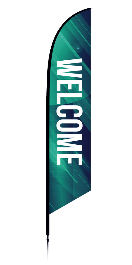 Welcome - Feather Flag - Style 20 - ChurchBanners.com