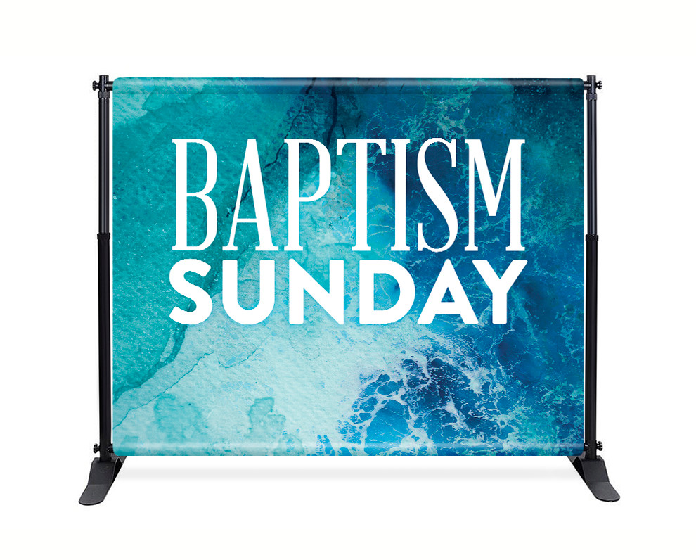 Baptism Backdrop - Style 4 - ChurchBanners.com