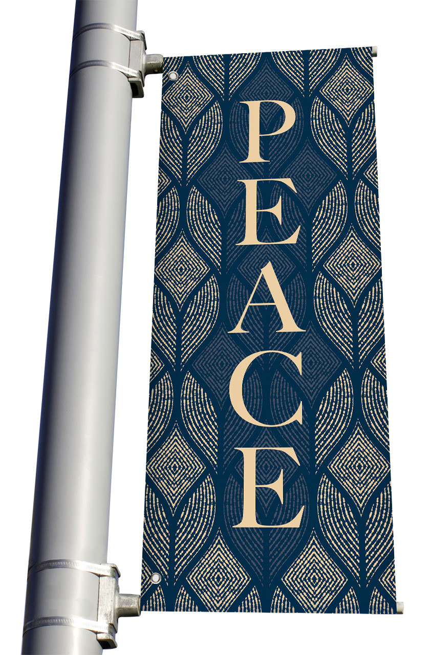 Peace - Light Pole Banner - CB091 - ChurchBanners.com
