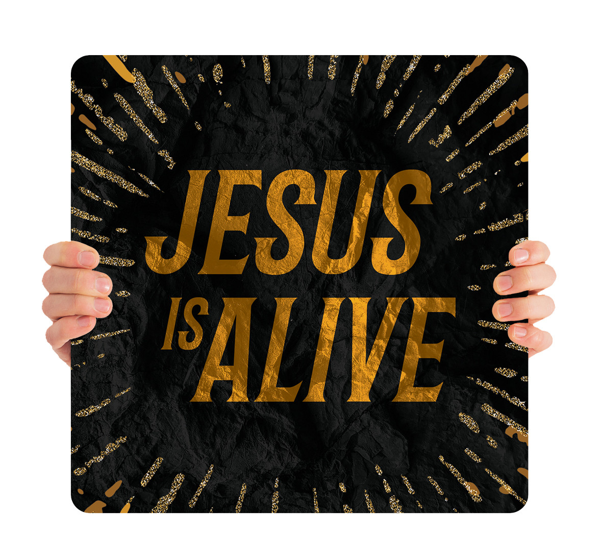 Jesus is Alive - Handheld Sign - HHE053 - ChurchBanners.com