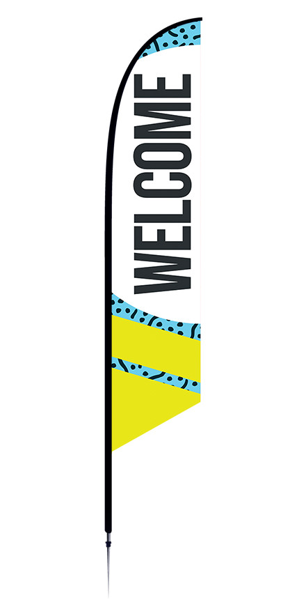 Welcome - Feather Flag - RS01 - ChurchBanners.com
