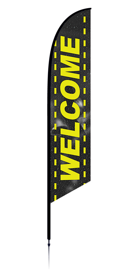 Welcome - Feather Flag - RS02 - ChurchBanners.com