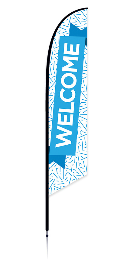 Welcome - Feather Flag - RS15 - ChurchBanners.com