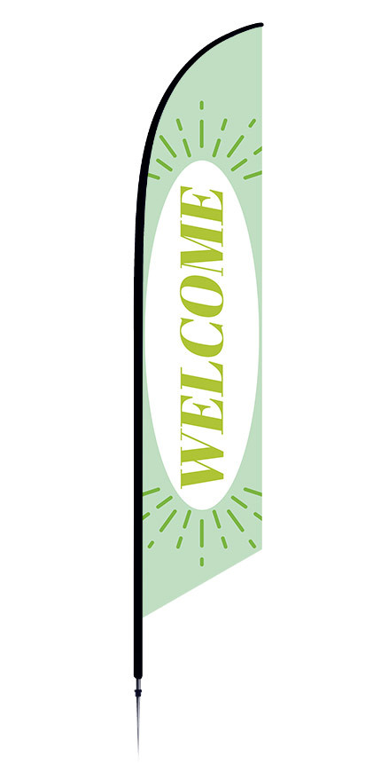 Welcome - Feather Flag - RS13 - ChurchBanners.com