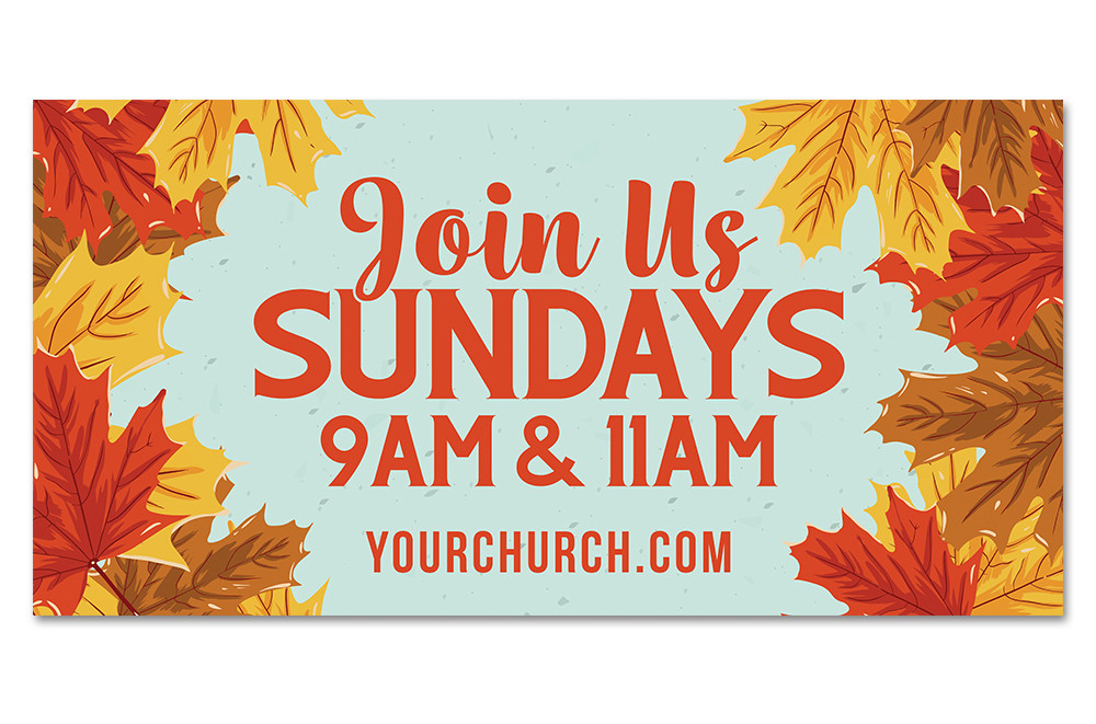 Join Us - Outdoor Fall Banner - Fall Series 37 - ChurchBanners.com