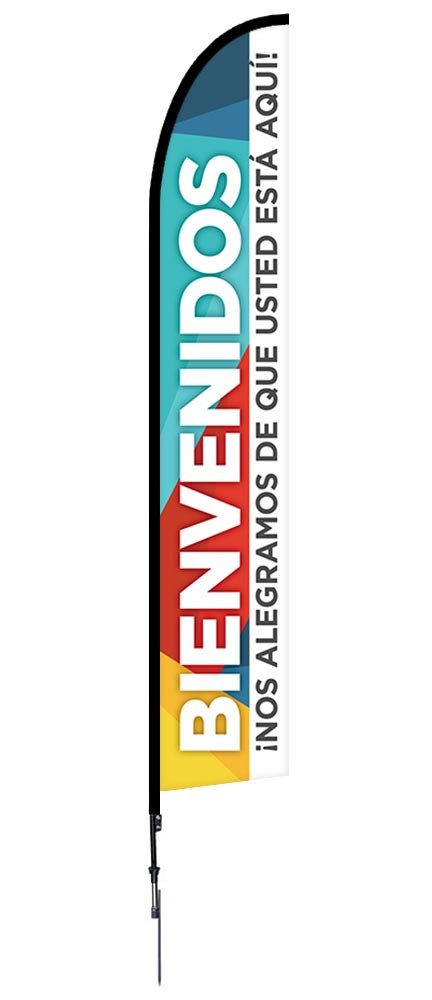 Bienvenidos - Feather Flag - Style 4 - ChurchBanners.com